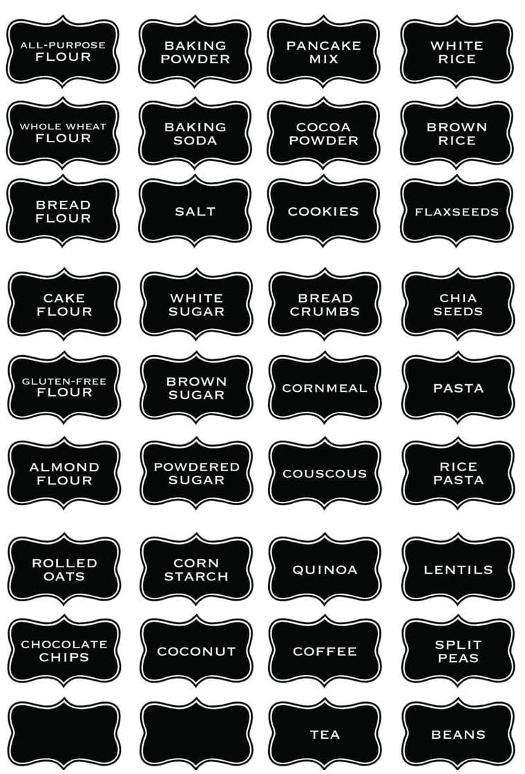 70 Pcs Spices Jar Stickers For Kitchen Storage Bottles Spice Label Tag ...