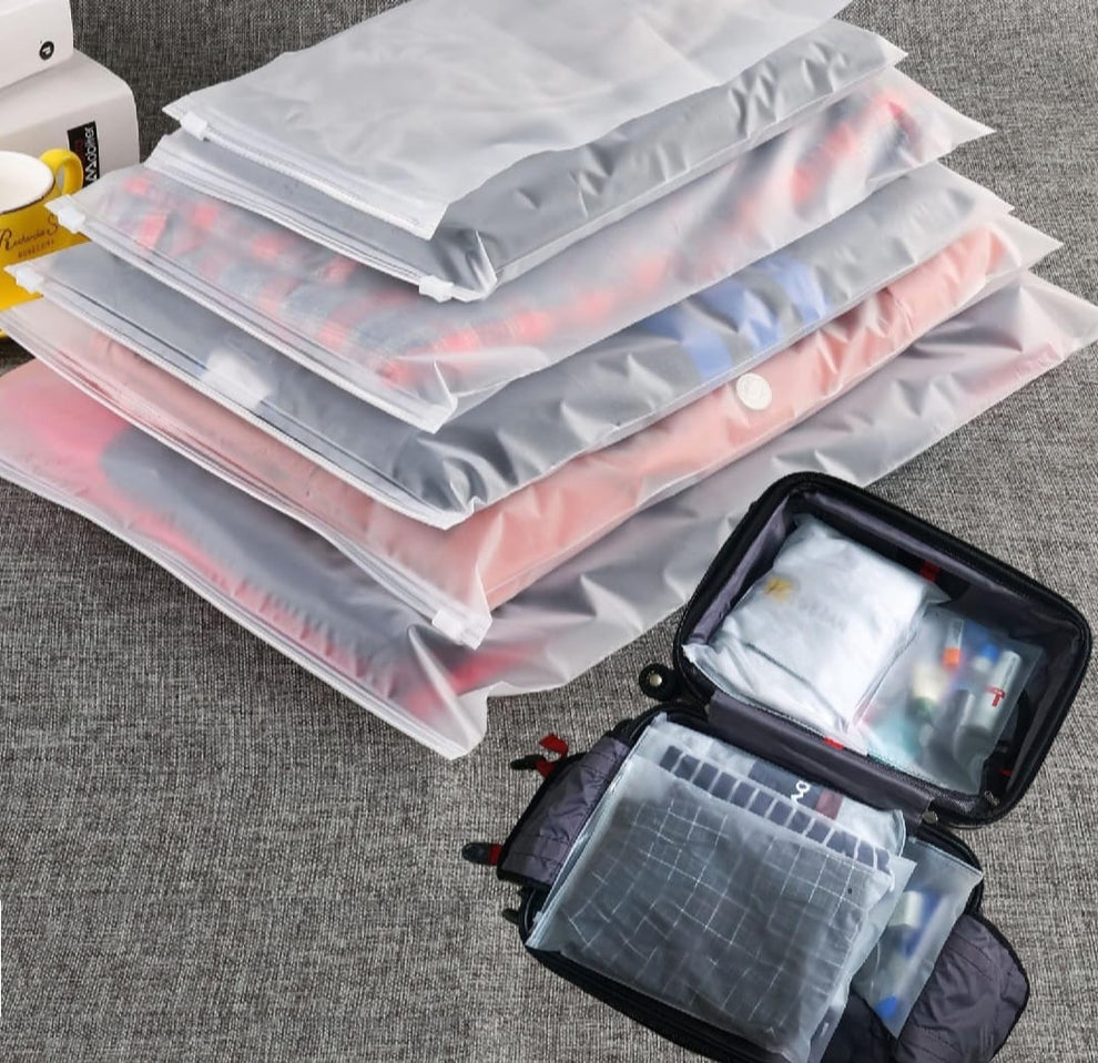 Pack of 25 Pcs Slider Suit Packing Bags- Zip Lock Plastic bags - Size ...